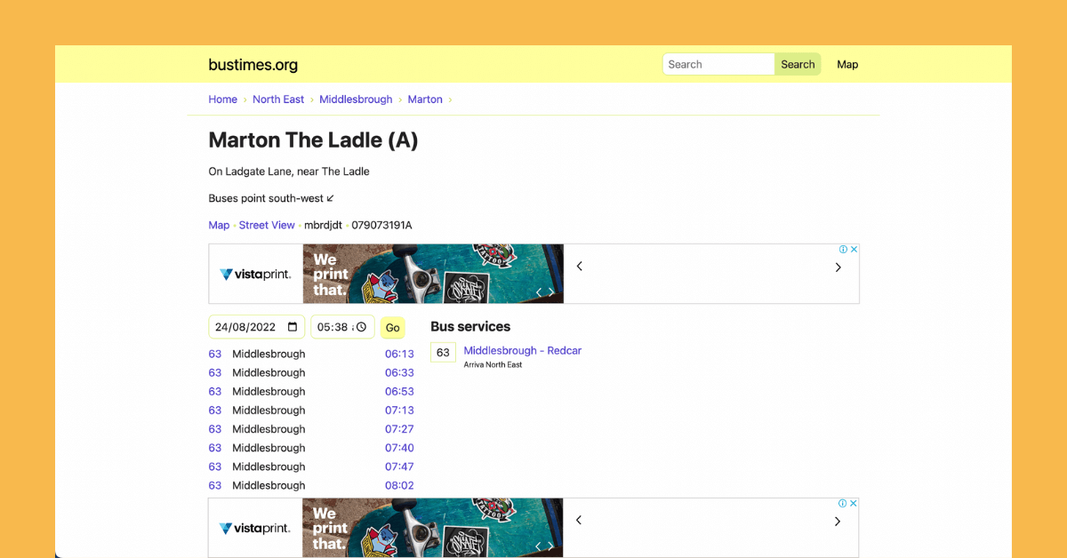Bustimes.org Increased in Average Monthly Revenue by 313%